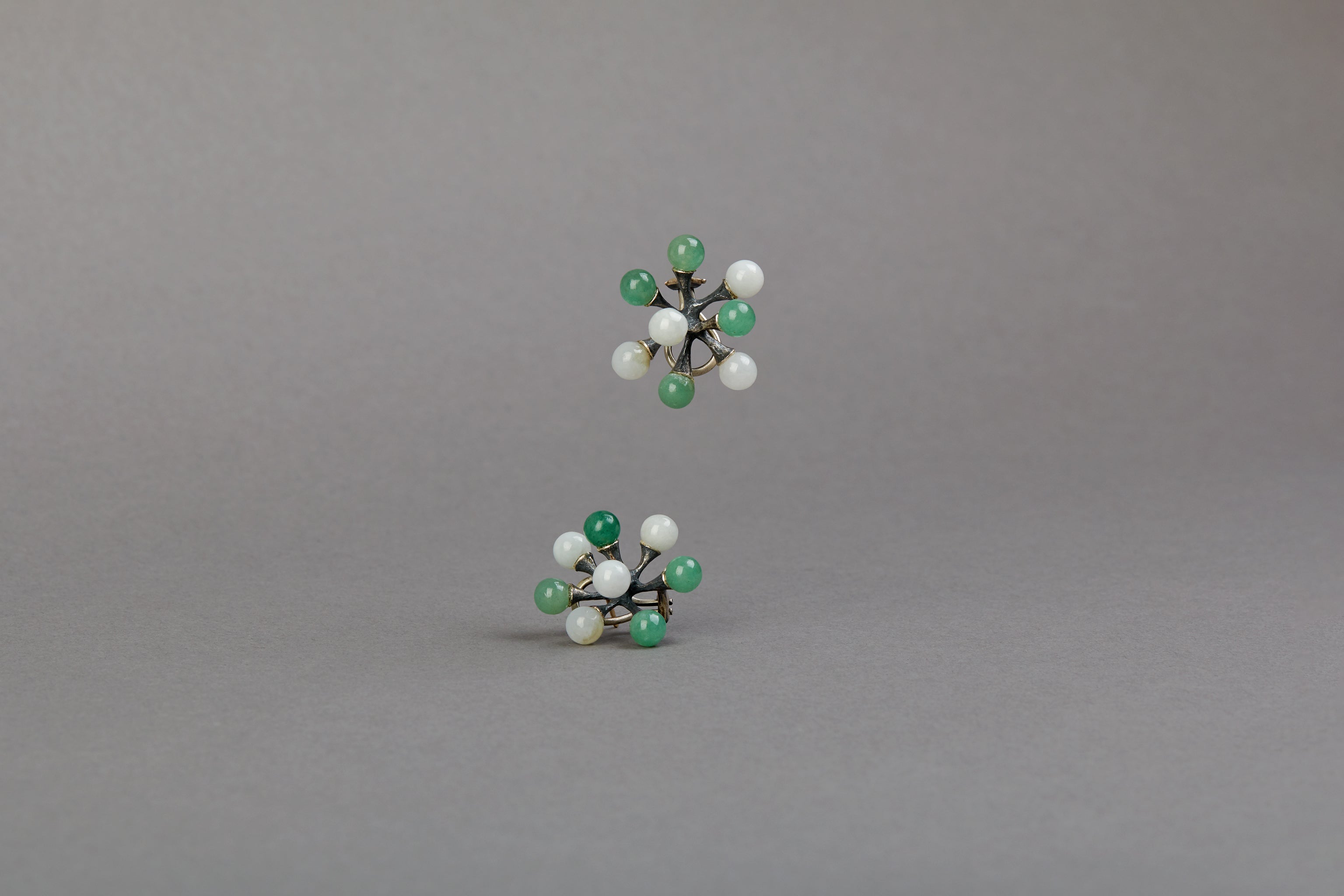 Single Jacks Earrings: Oxidized Silver with Nephrite and Jade – E.R ...