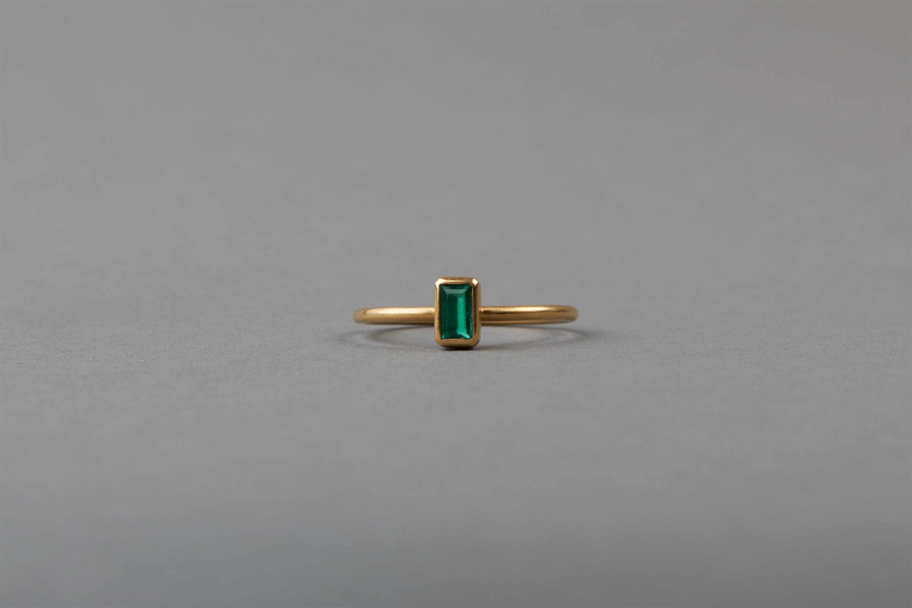Bezel-Set Ring: Small Emerald-Cut Emerald – E.R. Butler & Co.