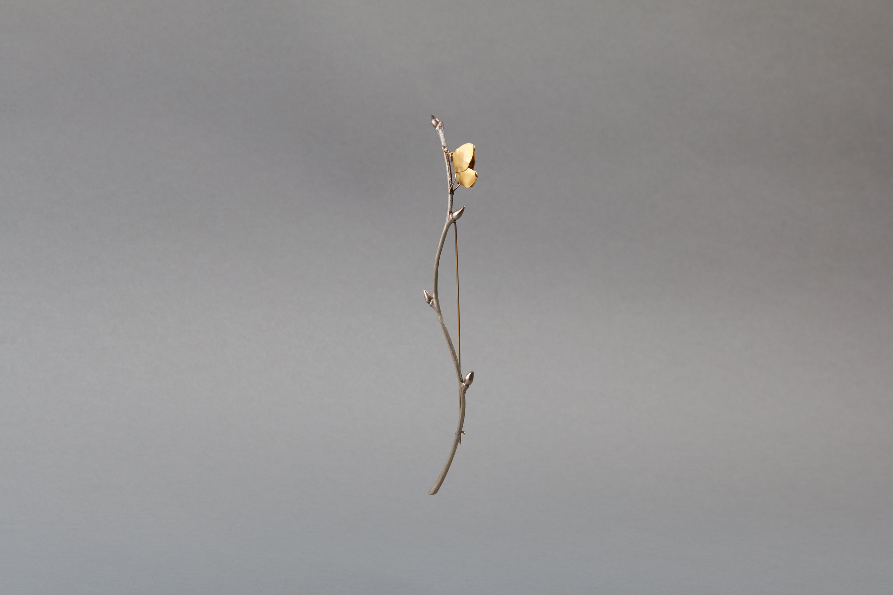 Butterfly Branch Pin: Silver with 22k Gold Butterfly – E.R. Butler & Co.